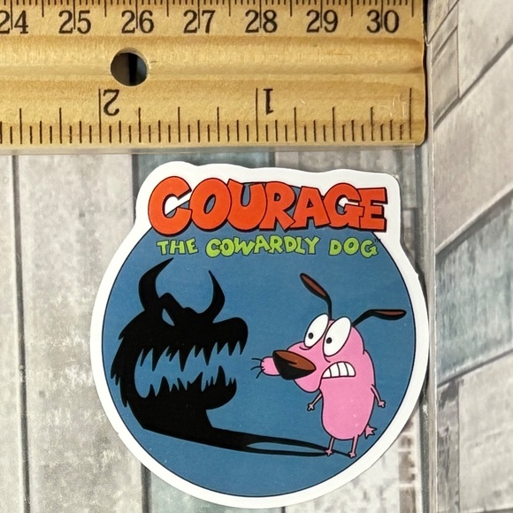 Design | 110 Courage The Cowardly Dog Reusable Waterproof Vinyl Sticker ...